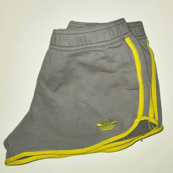 adidas | Shorts | Adidas Womens Adidas Gray And Yellow Running Shorts ...